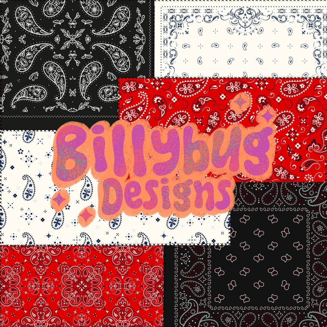 Patchwork Bandana Seamless Pattern - Paisley Repeating File for Fabric ...