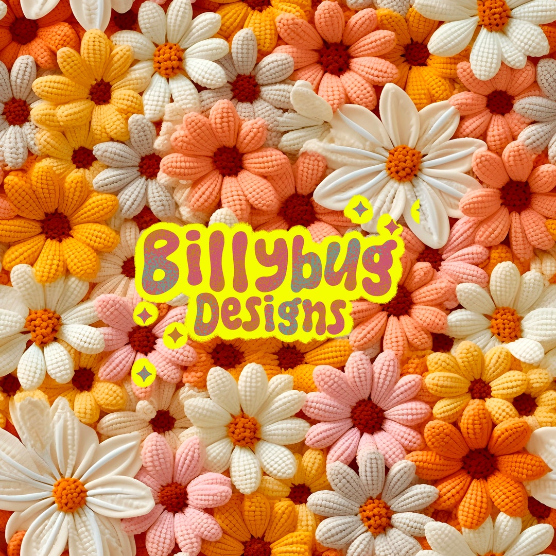 Retro Groovy Daisy Seamless Pattern - Vintage Repeating Pattern for ...