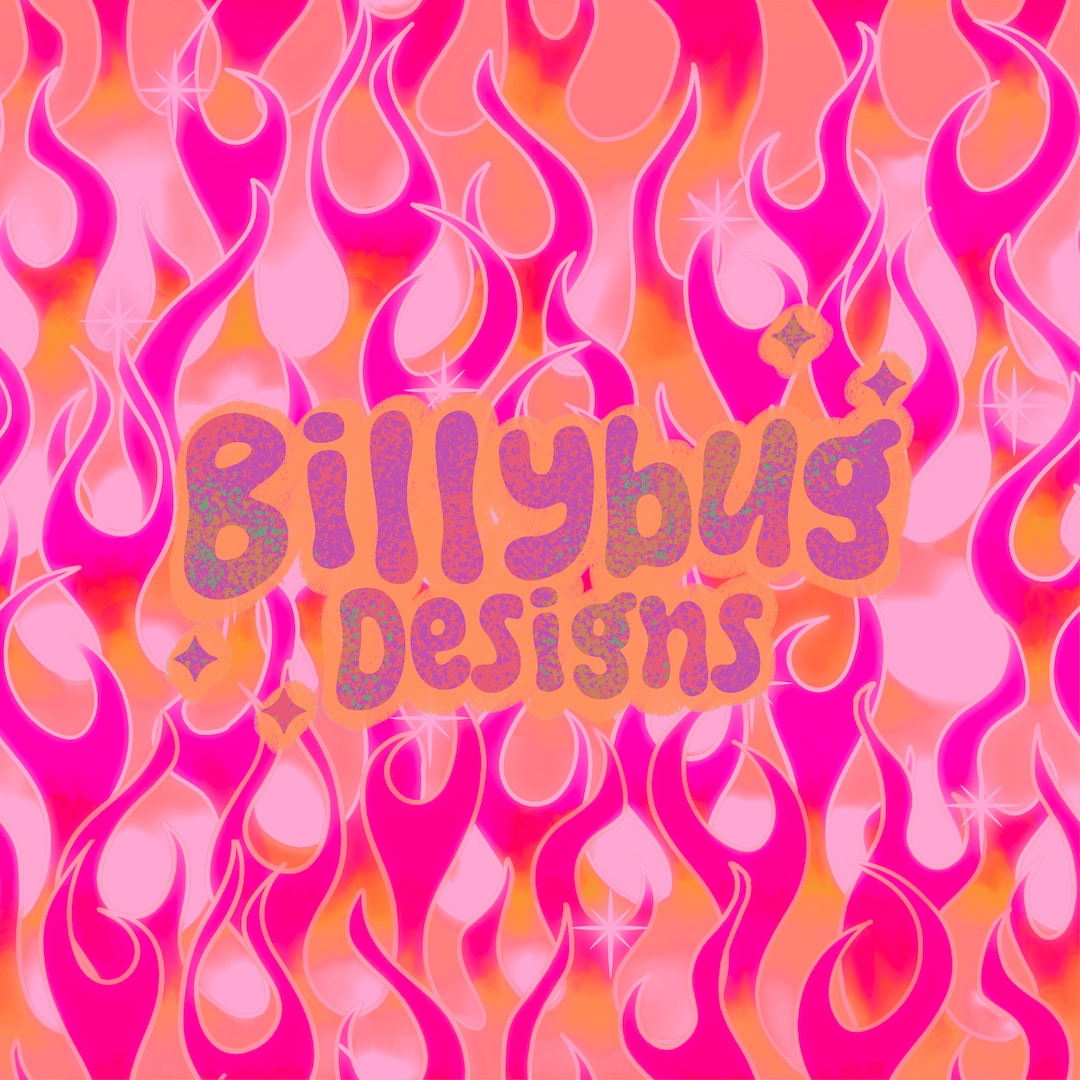 Y2K Seamless Pattern, Airbrush Flame Repeating File for Fabric ...