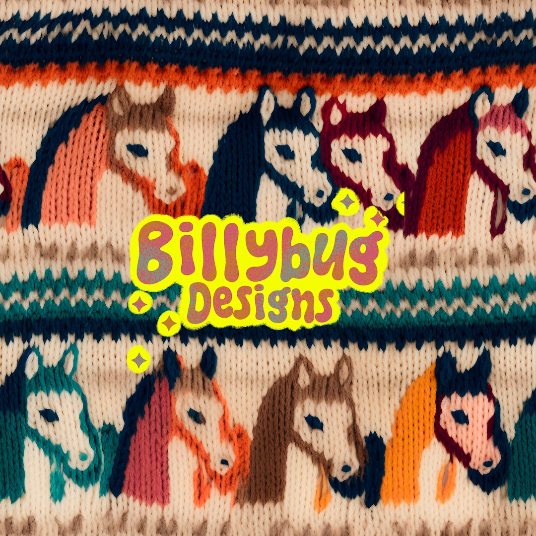 Horses Seamless Pattern - Western Repeating File for Surface Design ...