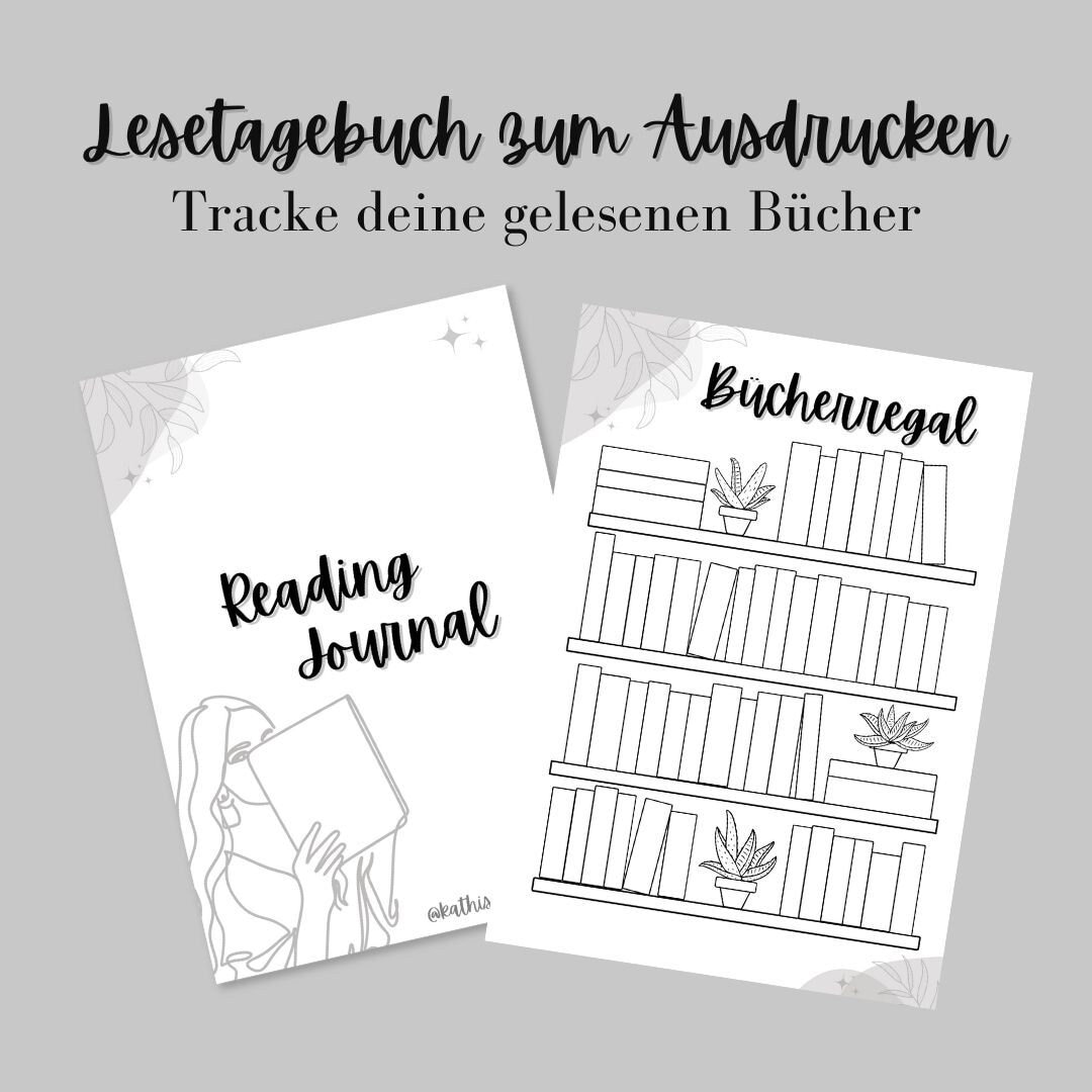 Lesetagebuch zum Ausdrucken Reading Journal Druckvorlage - Etsy.de