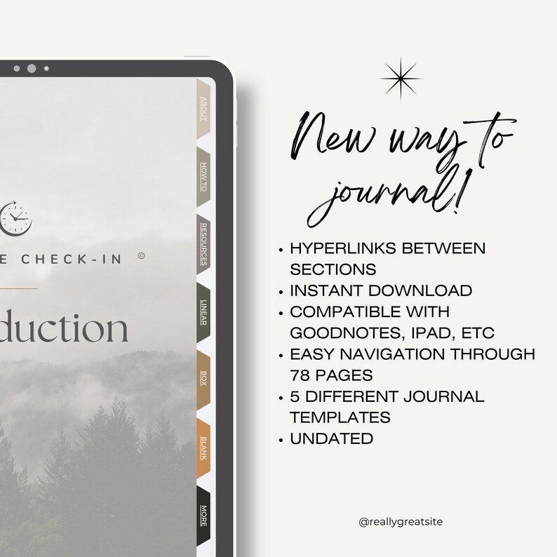 The 5 Minute Check-in Digital Journal - Etsy