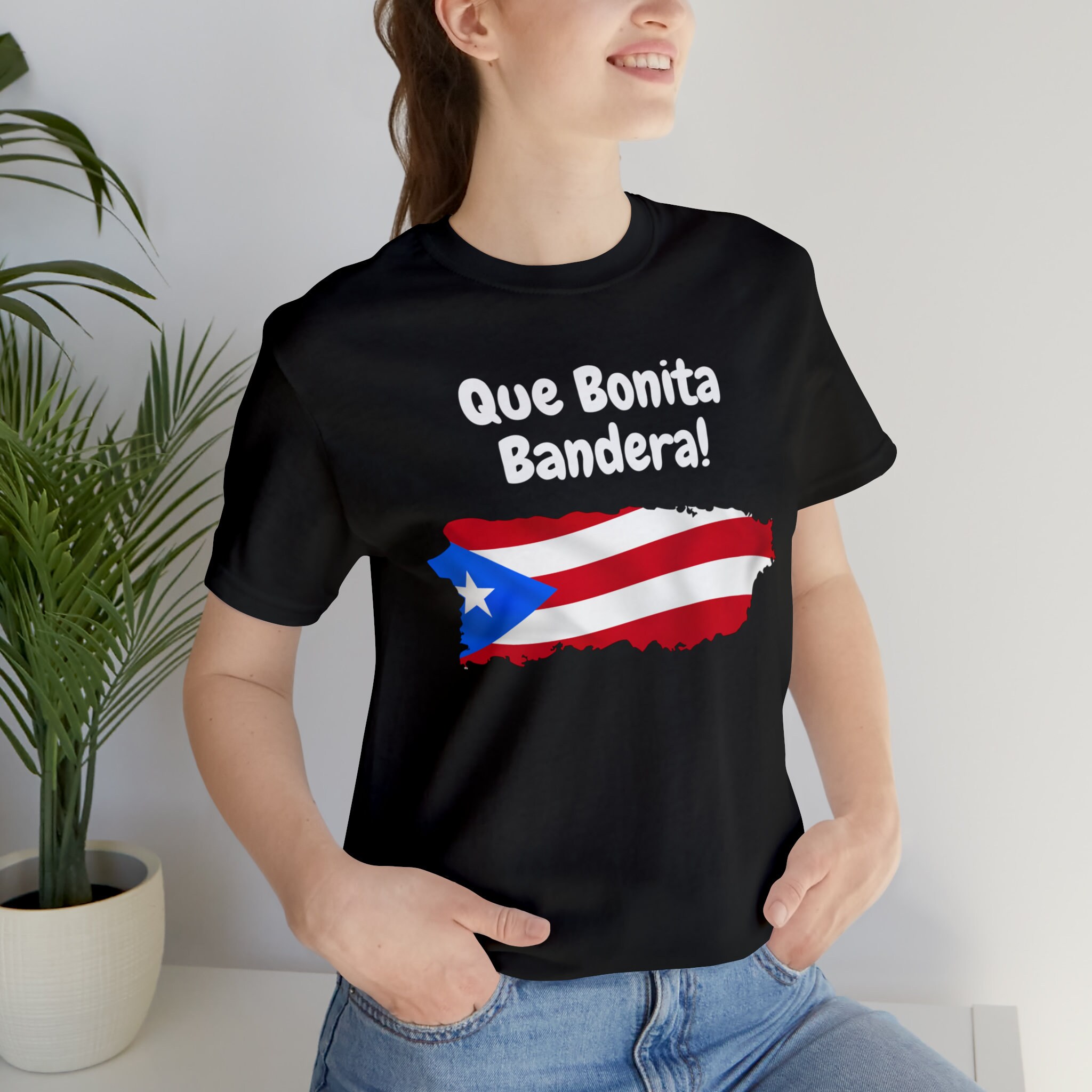 Que Bonita Bandera Puerto Rico Tshirt Puerto Rican Flag - Etsy