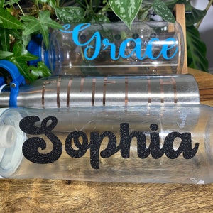 Vinyl Name Labels - Personalised Water Bottle Stickers - Custom Wedding ...