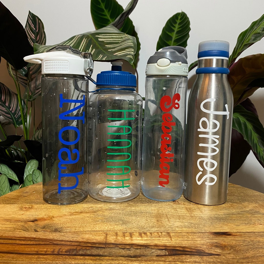 Custom Vinyl Name Labels - Personalised Water Bottle Stickers - Wedding ...