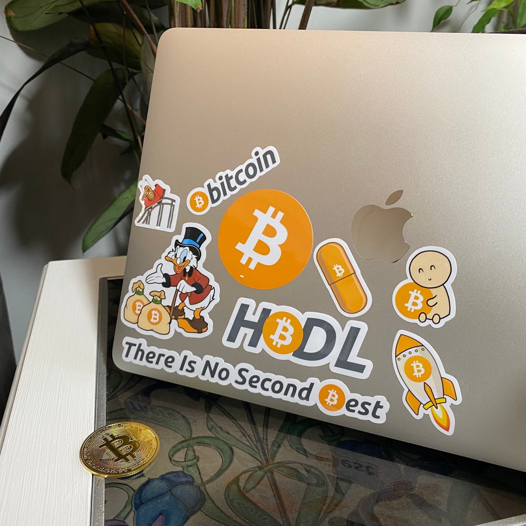Bitcoin Sticker Pack, 16x Dishwasher Safe Crypto Stickers, A4 ...