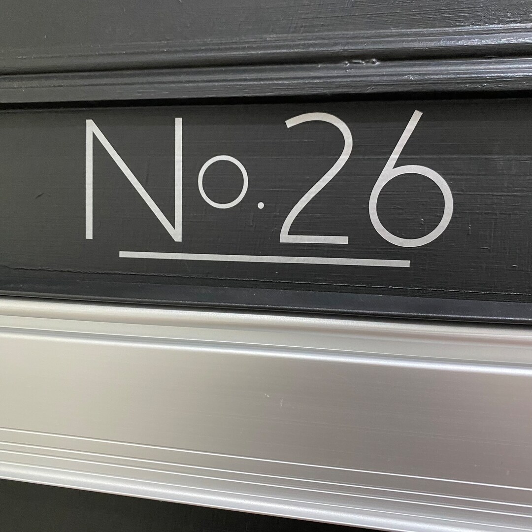 Letterbox & Font Door Number Sticker, Postbox Vinyl Decal, House Number ...