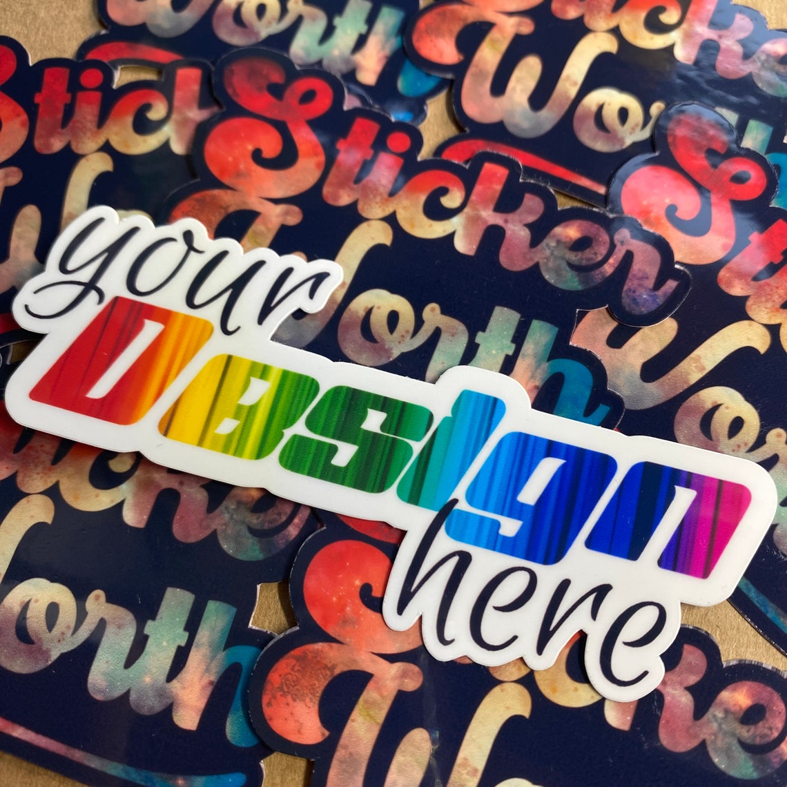 50 Die Cut Stickers Custom Cut to Shape Vinyl Labels Bulk - Etsy