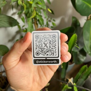 20x QR Code Stickers, Personalised Social Media Labels, Link to ...