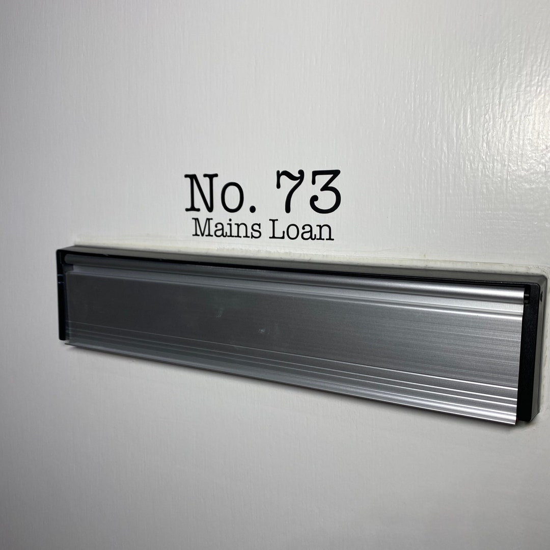 House Name & Number Vinyl Decal, Letterbox / Postbox Sticker, Font Door ...