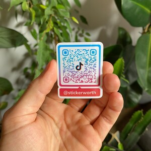 20x QR Code Stickers, Personalised Social Media Labels, Link to ...