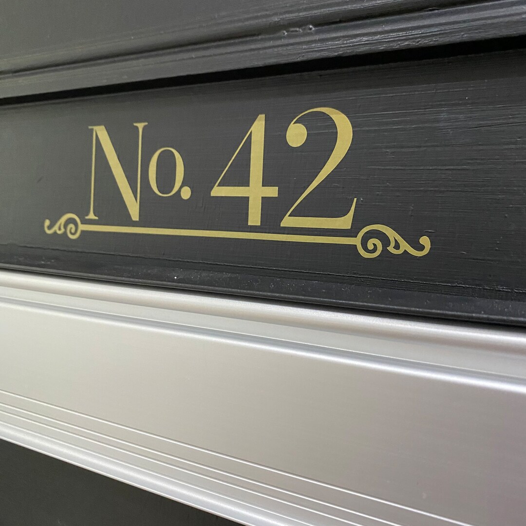 Font Door Number Vinyl Decal, Letterbox & Postbox Sticker, House Number ...