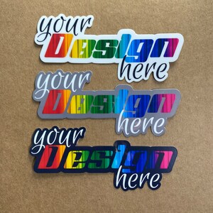 50 Die Cut Stickers, Custom Cut to Shape Vinyl Labels, Bulk Waterproof ...