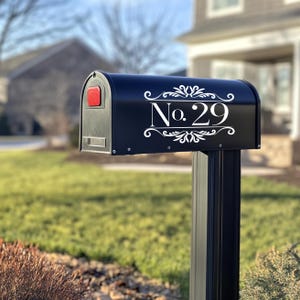 House Number Vinyl Decal, Letterbox & Postbox Sticker, Font Door Sign ...