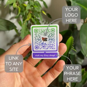 20x QR Code Stickers, Personalised Social Media Labels, Link to ...