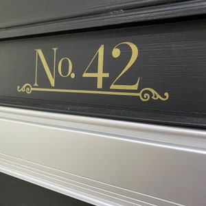 Letterbox & Font Door Number Sticker, Postbox Vinyl Decal, House Number ...
