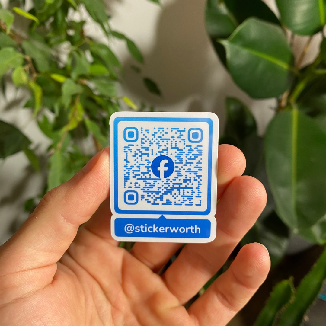 20x QR Code Stickers, Personalised Social Media Labels, Link to ...