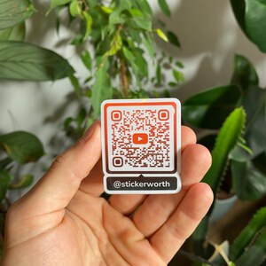 20x QR Code Stickers, Personalised Social Media Labels, Link to ...
