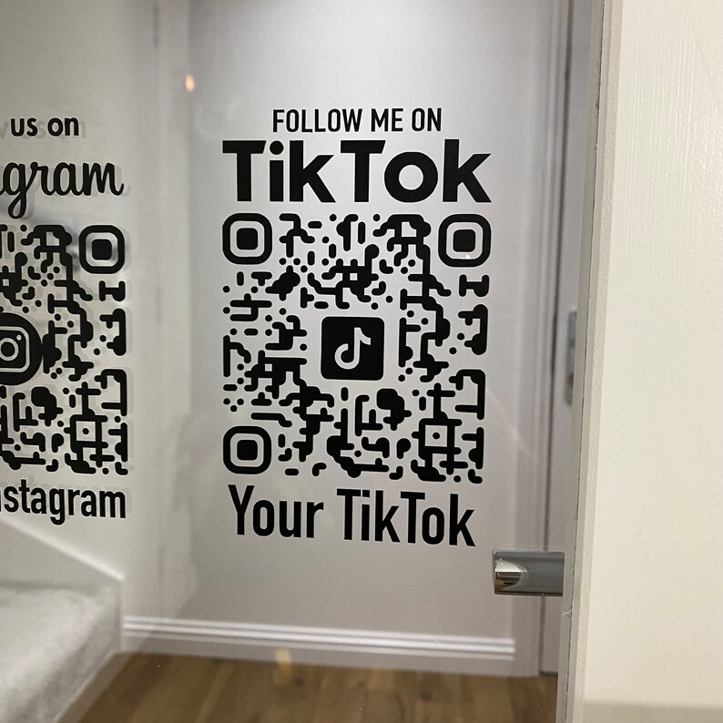 Social Media QR Code Vinyl Decal Link Directly to Your - Etsy