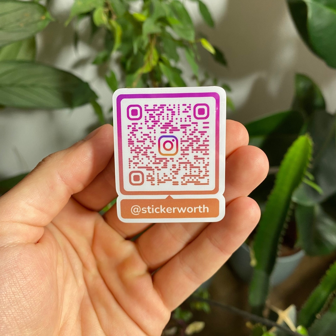 100x QR Code Stickers, Personalised Social Media Labels, Link to ...