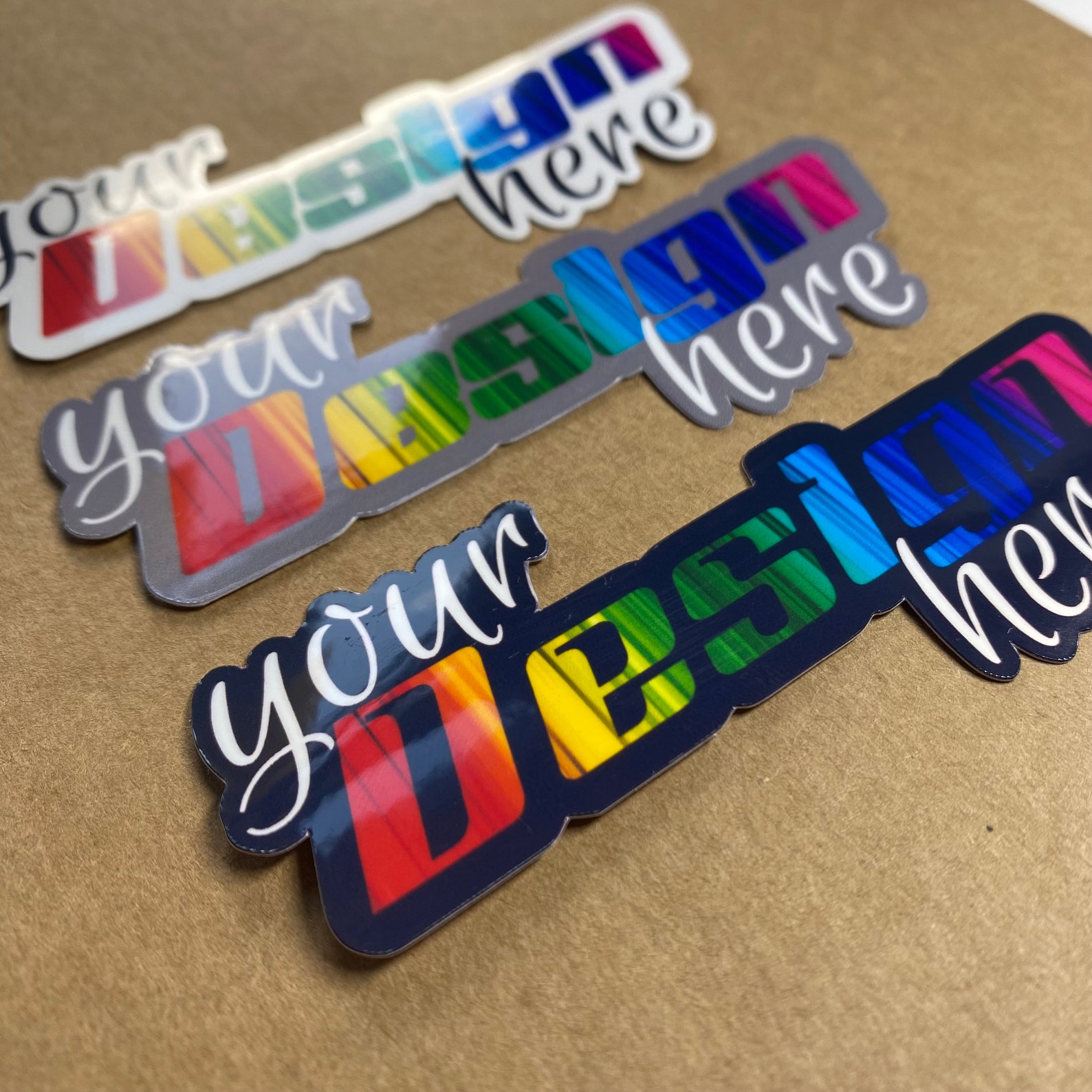 50 Die Cut Stickers, Custom Cut to Shape Vinyl Labels, Bulk Waterproof ...