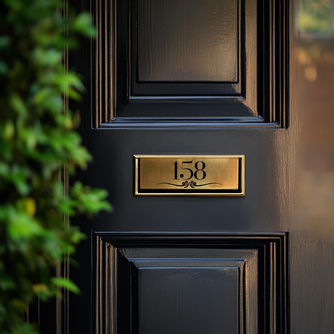 House Number Vinyl Decal, Letterbox & Postbox Sticker, Font Door Sign ...