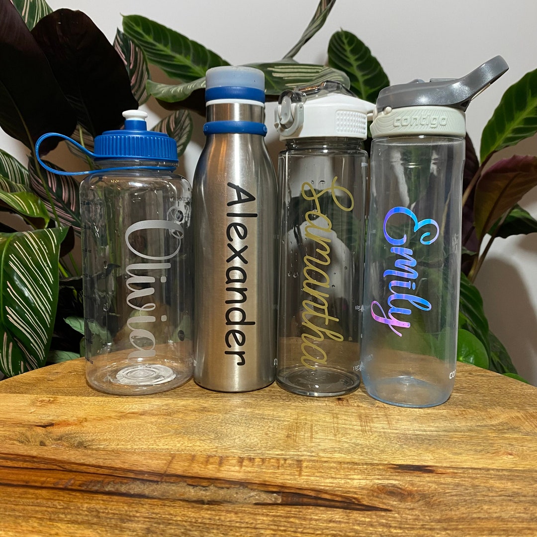 Personalised Water Bottle Stickers - Vinyl Name Labels - Custom Wedding ...
