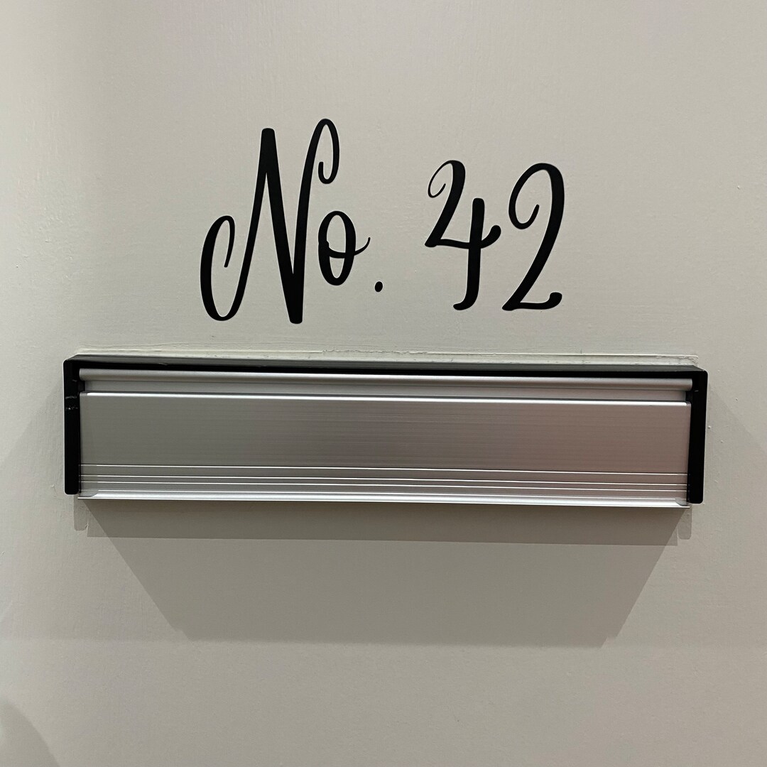 Font Door Number Vinyl Decal, Letterbox & Postbox Sticker, House ...