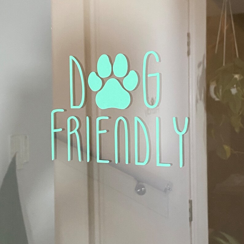Dog Friendly Sticker Shop Window Vinyl Decal Dogs Welcome - Etsy