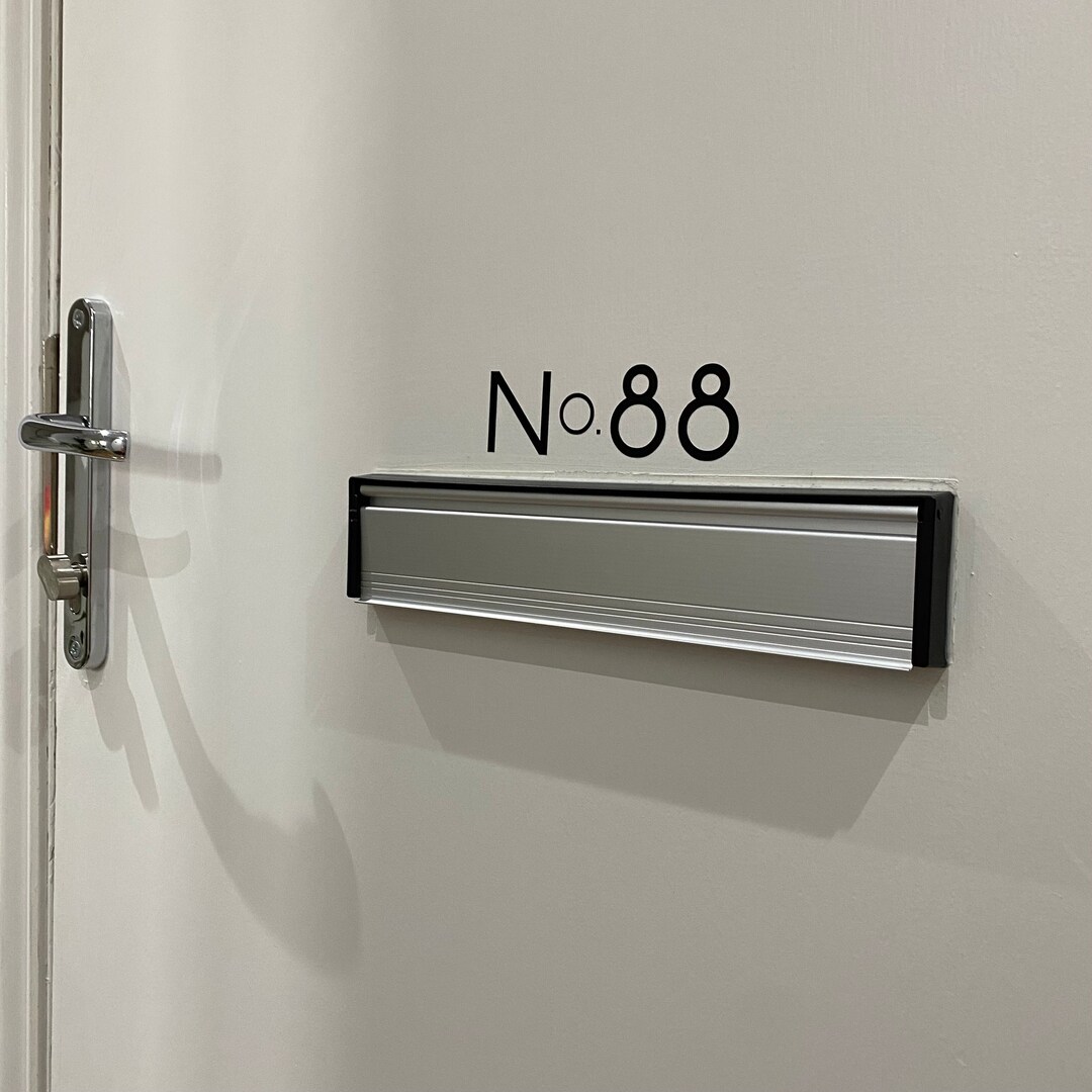 Font Door Number Vinyl Decal, Letterbox & Postbox Sticker, House Number ...
