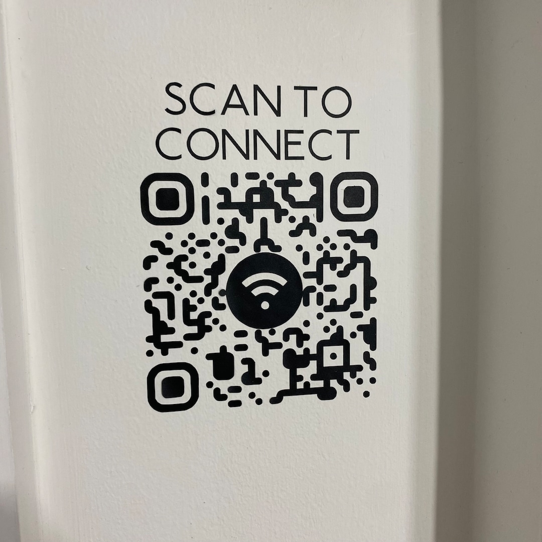 Wifi QR Code Vinyl Decal, Connect to Your Internet Without Password ...