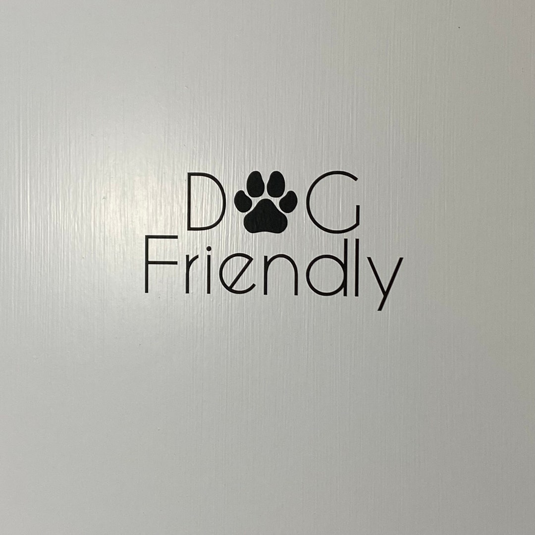 Dog Friendly Sticker, Shop Window Vinyl Decal, Dogs Welcome Business ...