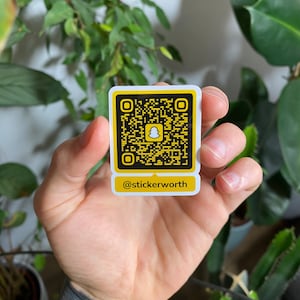 20x QR Code Stickers, Personalised Social Media Labels, Link to ...
