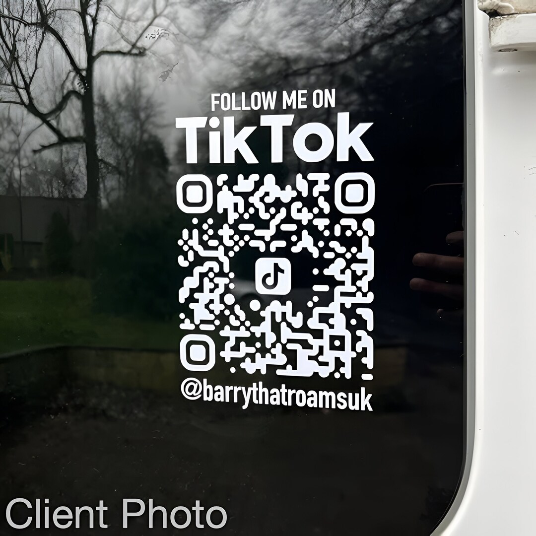 Social Media QR Code Vinyl Decal, Link Directly to Your Instagram ...