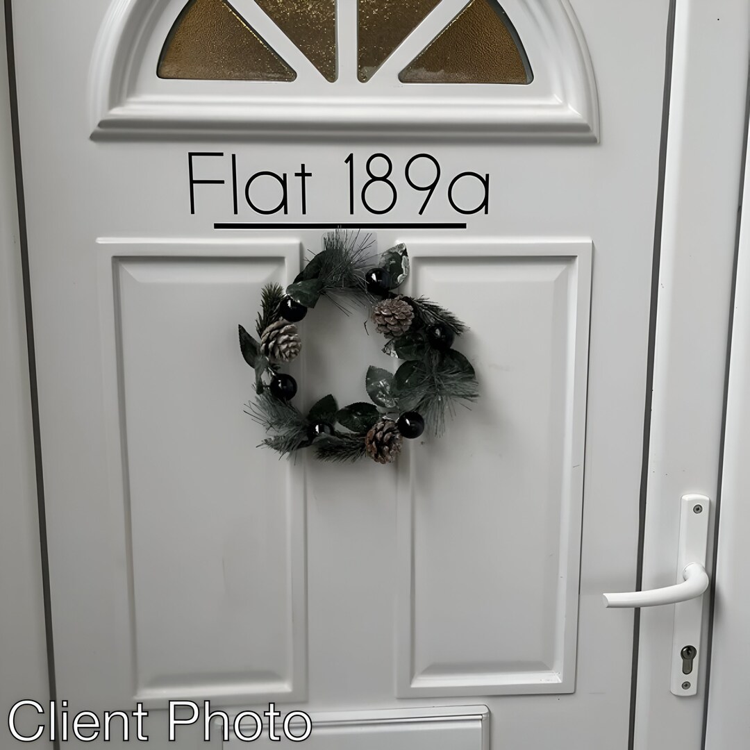 House Number Vinyl Decal, Letterbox & Postbox Sticker, Font Door Sign ...