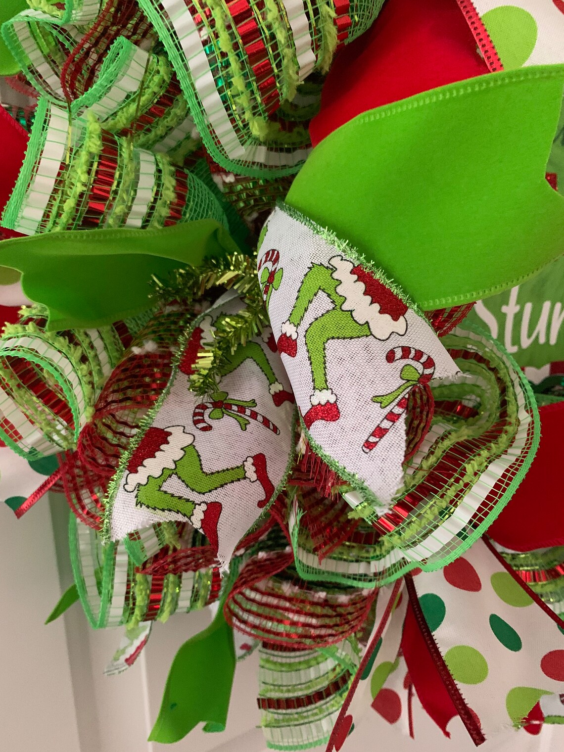 Christmas Wreath: Green Monster Stink Stank Stunk - Etsy