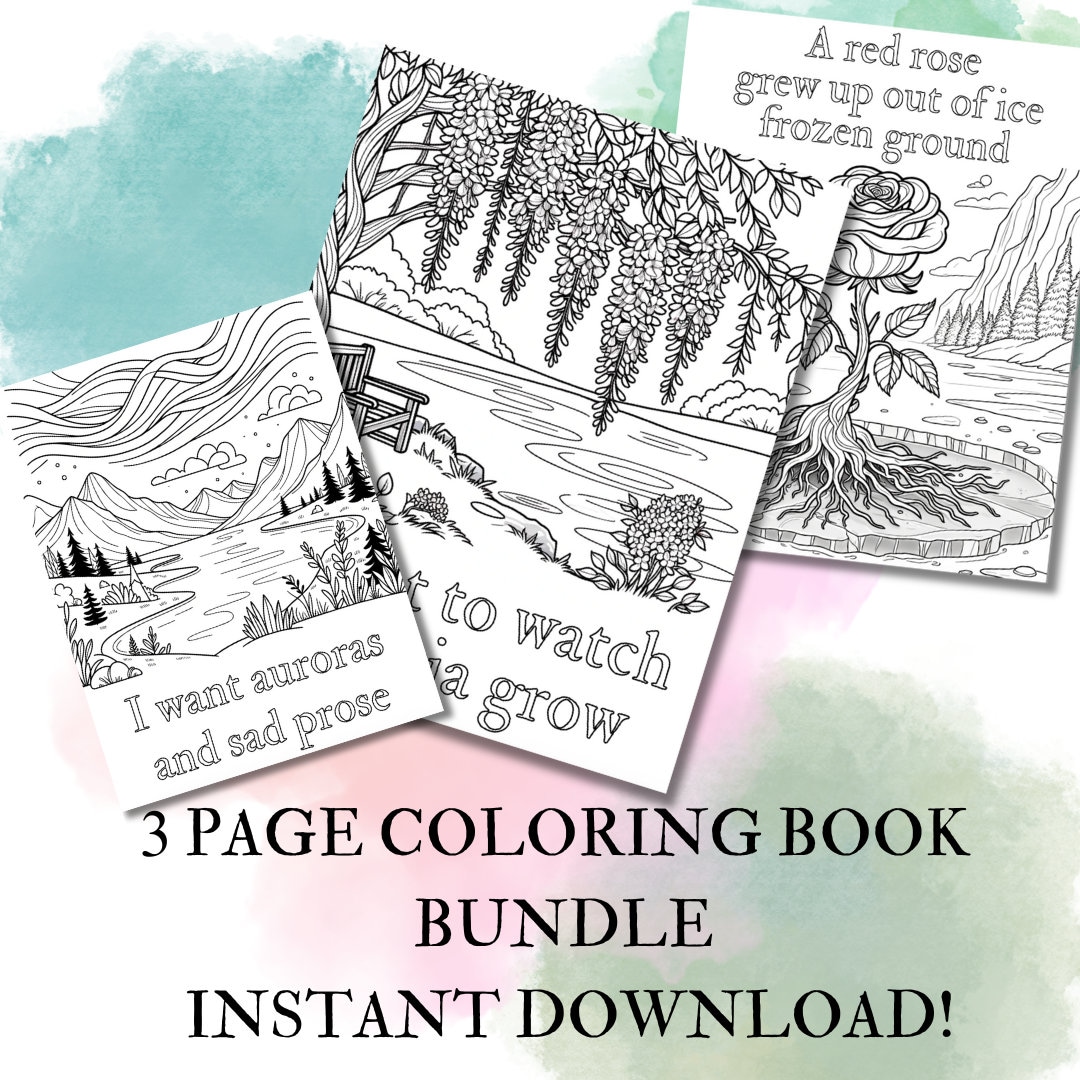 Taylor Swift Lyric Coloring Pages - 3 Sheet Bundle Inspired by "the ...