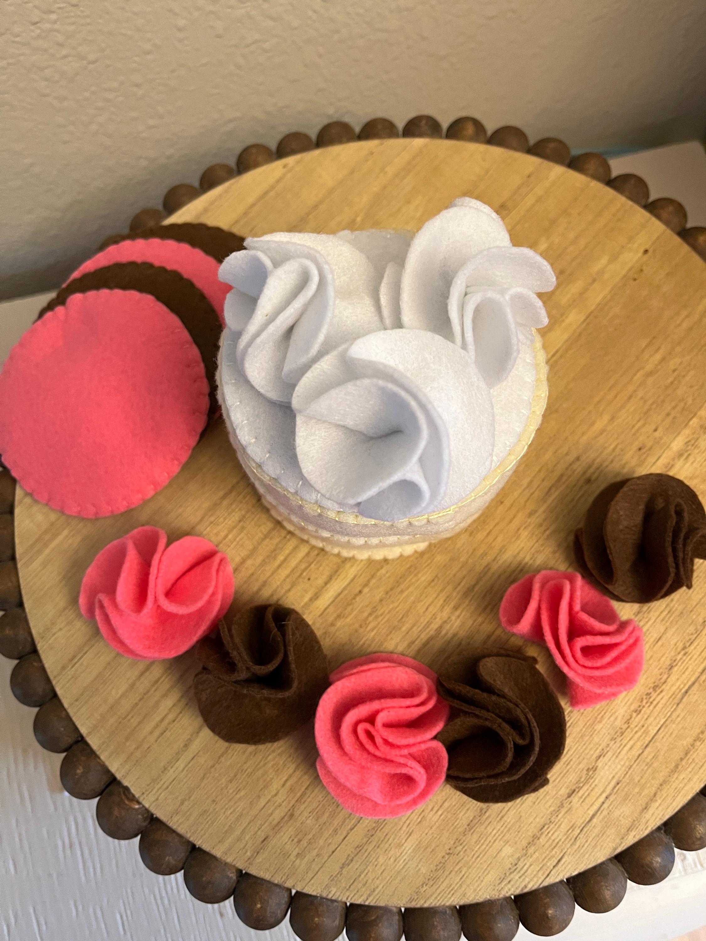 Felt Cake Vanilla Cake for Play Felt Cake for Play Felt Bakery Food ...