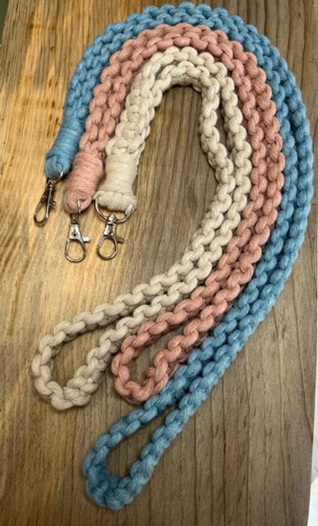 Macrame Lanyard|key Chain Lanyard|id/badge Lanyard|macrame|handmade ...