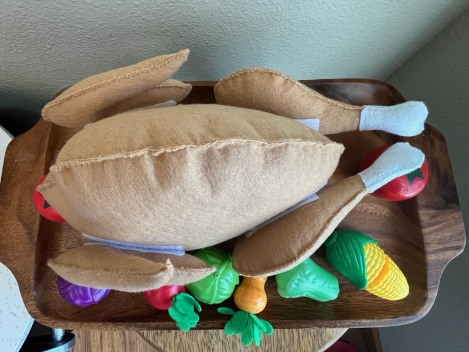 Felt Turkey| Felt Turkey for Play| Velcro Turkey|turkey Dinner|pretend ...