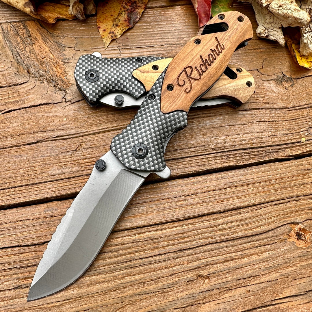Engraved Pocket Knife, Personalized Tactical Knife, Gift for Men ...
