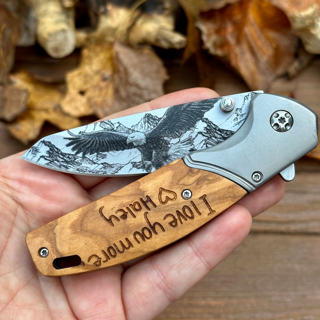 Custom Pocket Knife Personalized Gift for Men Fathers Day Gift Custom ...