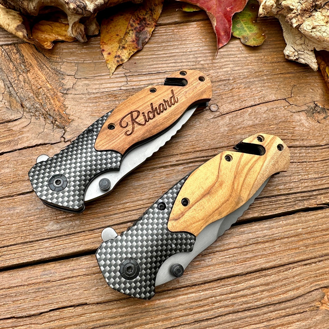 Personalized Pocket Knife Custom Engraved Folding Blade Unique EDC ...