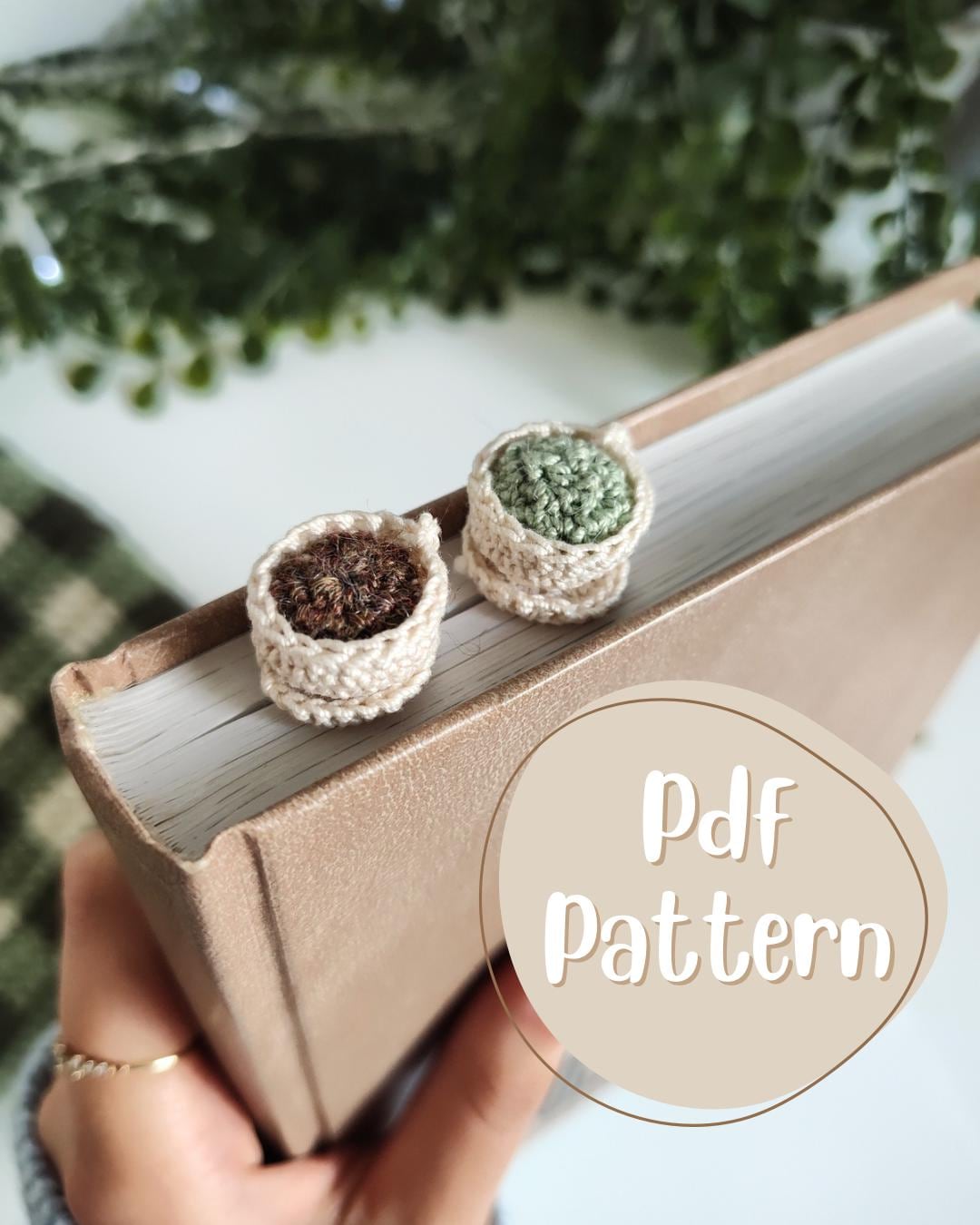 Crochet Coffee Bookmark Pattern | Crochet Matcha Bookmark Pattern ...