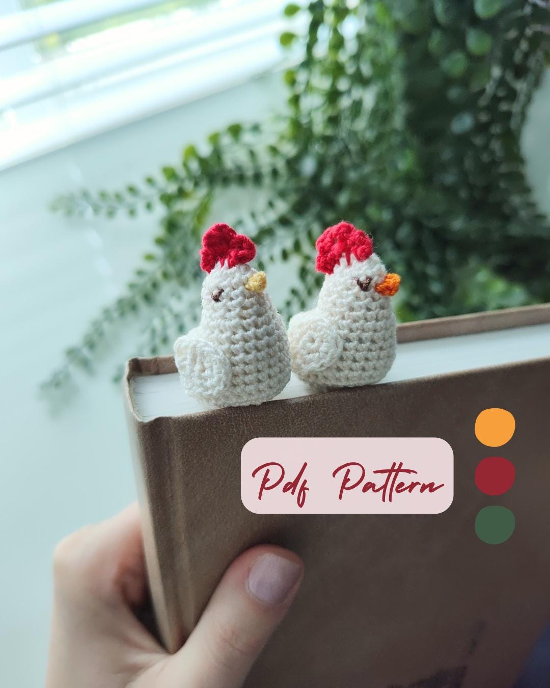 Crochet Chicken Bookmark Pattern | Crochet Hen Bookmark Pattern ...
