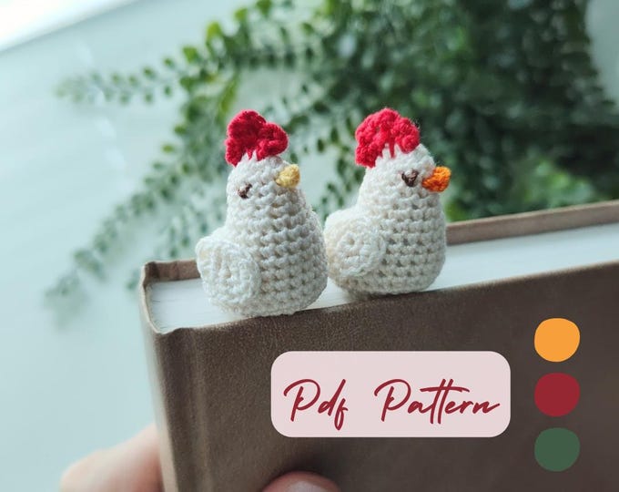 Chicken Bookmark Crochet Pattern | Amigurumi PDF Pattern - Etsy Canada