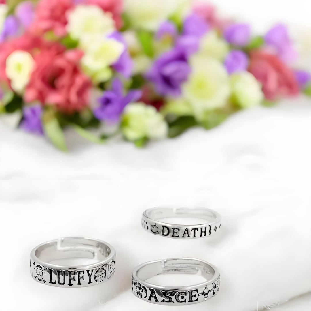 Adjustable Size Inspired Rings From One Piece, Anime Jewelry for ...