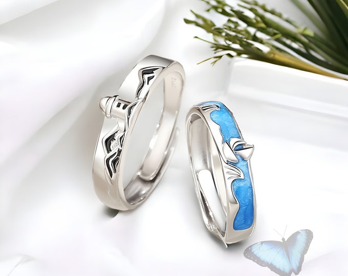 Lighthouse 14k White Gold Engagement or Wedding Bridal With Diamond and ...