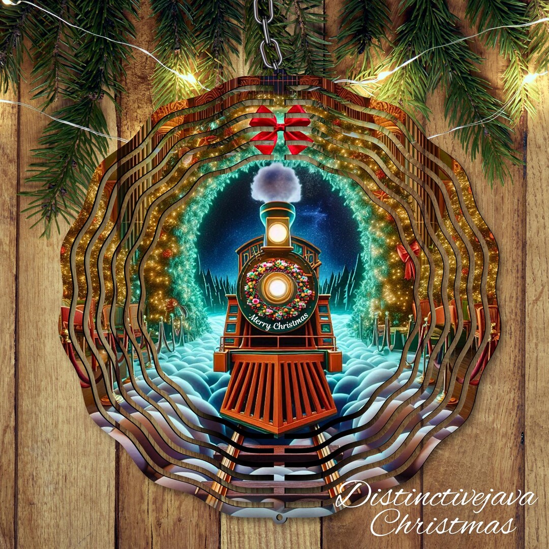 3D Christmas Train Winter Wonderland PNG for Sublimation on Wind ...