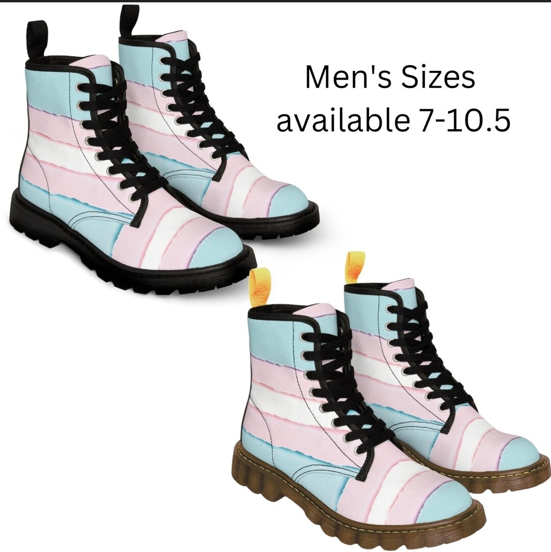 Strut With Pride Transgender Flag Men's Combat Boots / - Etsy